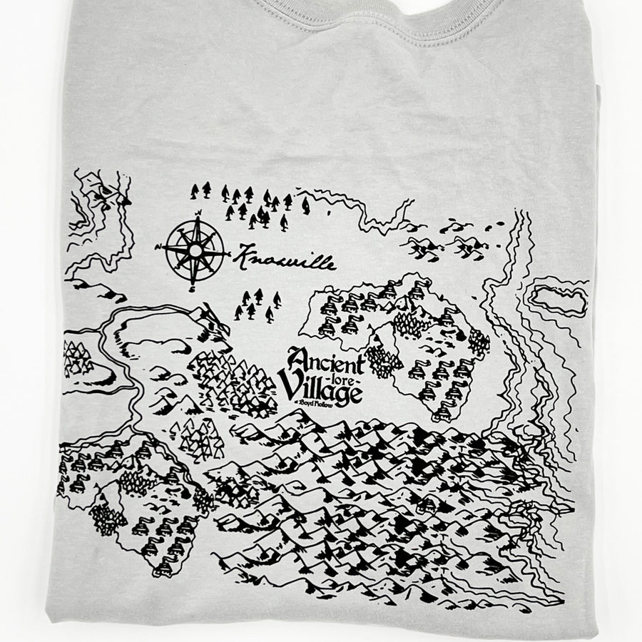Ancient Lore Village Map T-shirt, Unisex